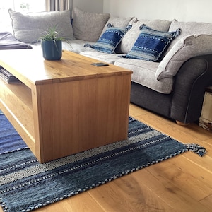 Multi Chindi Striped Jute Rag Rug Handcrafted Sustainable Home Decor ...