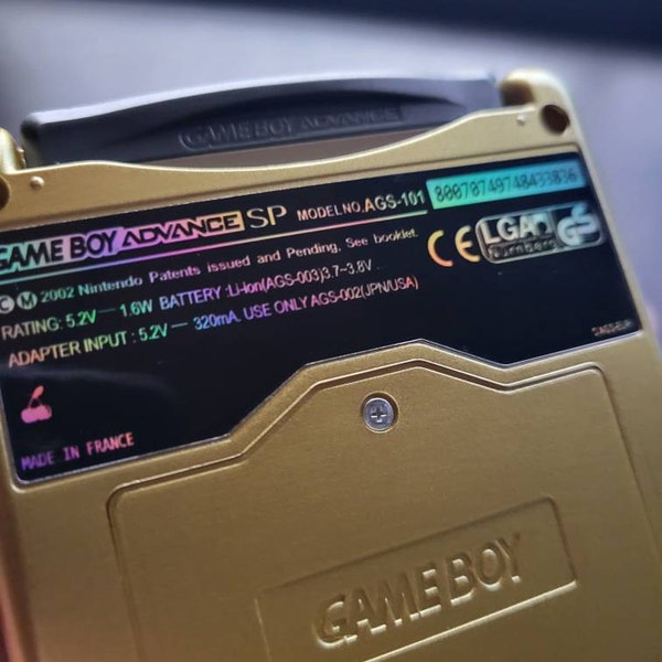 Gameboy Advance Sp Holographic Back Stickers - Etsy