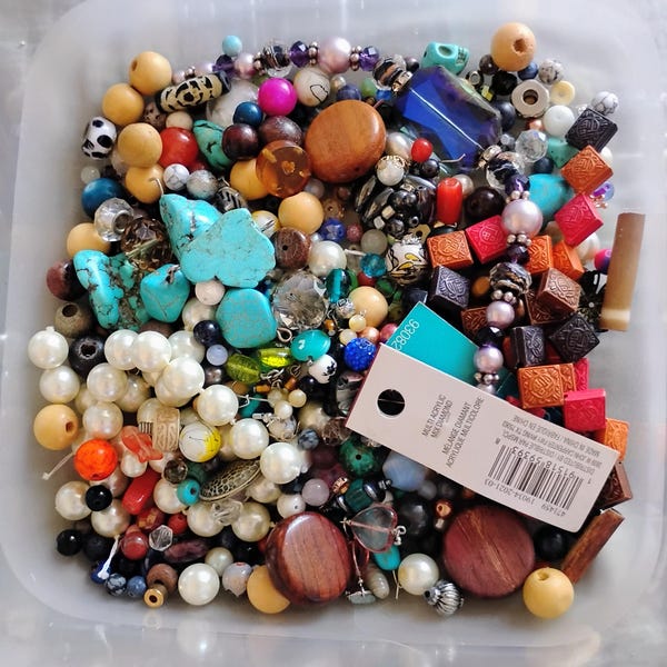 Mixed Bead Soup Lot: Upcycled Beads Jewelry Making Supplies - Etsy