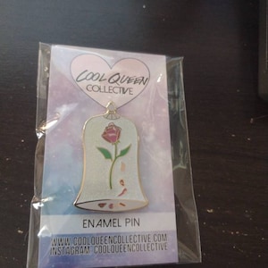 Beauty & the Beast Enchanted Rose Enamel Pin - Etsy