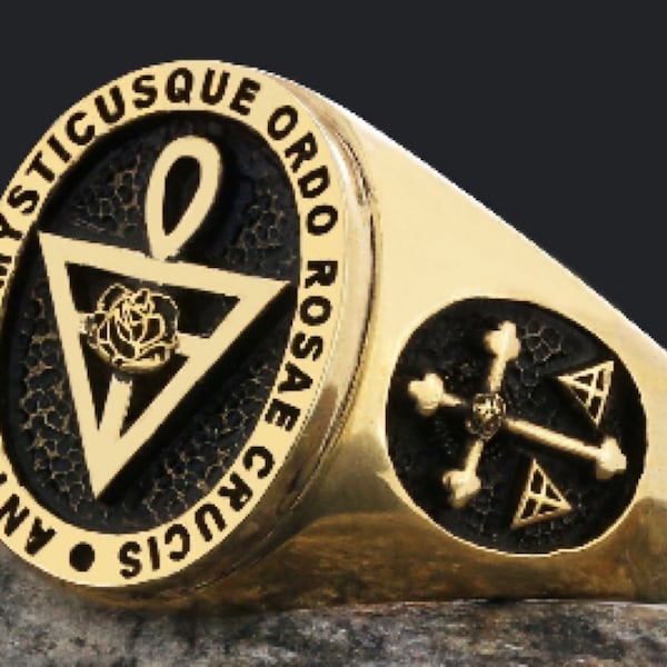 Antiquus Mysticusque Ordo Rosae Crucis Ring, Amorc Ring, Rosicrucian ...