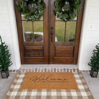 Sign Language, ASL Gift, Personalized Doormat, Custom Door Mat, Last ...
