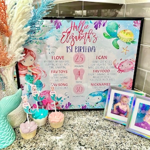 Mermaid Cupcake Toppers Custom With Face for Birthday Party Decorations ...