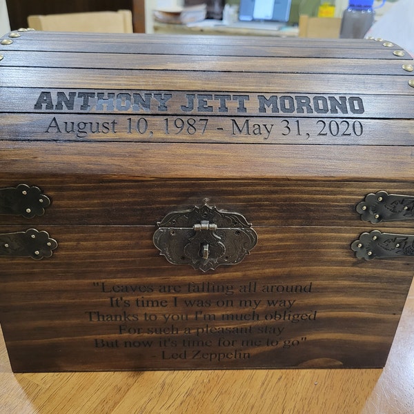 In Memory Box - Personalized Wooden Keepsake Box - Memorial Box - in ...
