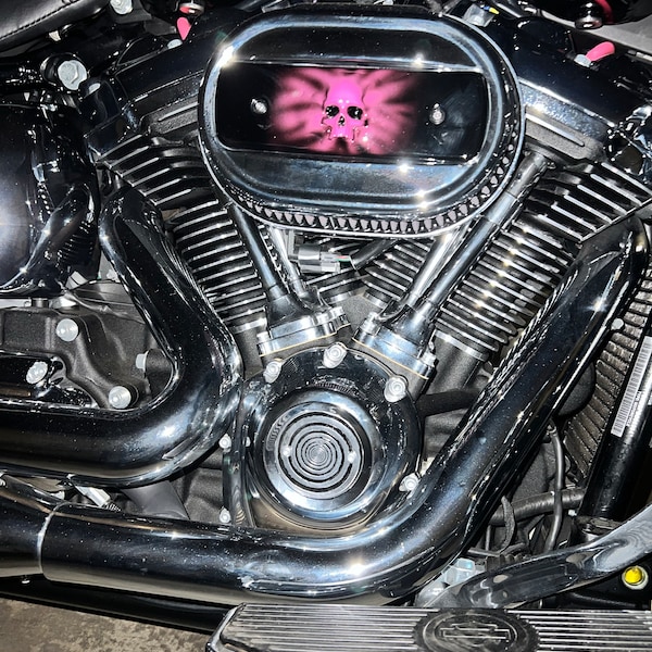 Downward Spiral Silver Shovelhead Evo Points Timing Timer Cover Harley ...