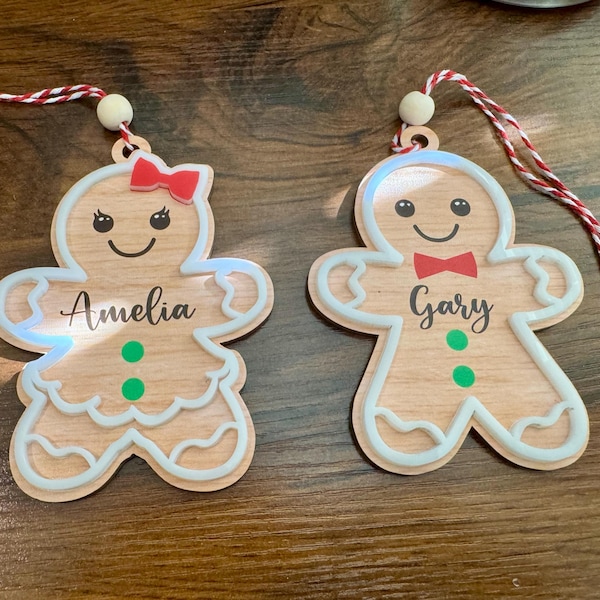 Personalized Gingerbread Christmas Ornament, 3D Customized Cookie ...