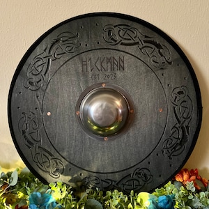 Stained Embossed Design Toy Viking Shield With Steel Boss - Etsy