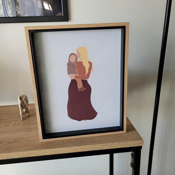 Line Drawing of Newborn Baby, Nursery Keepsake, Minimalist Nursery ...