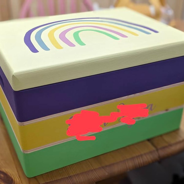 Stackable Storage Book Crates Personalised CHOOSE YOUR COLOURS Playroom ...