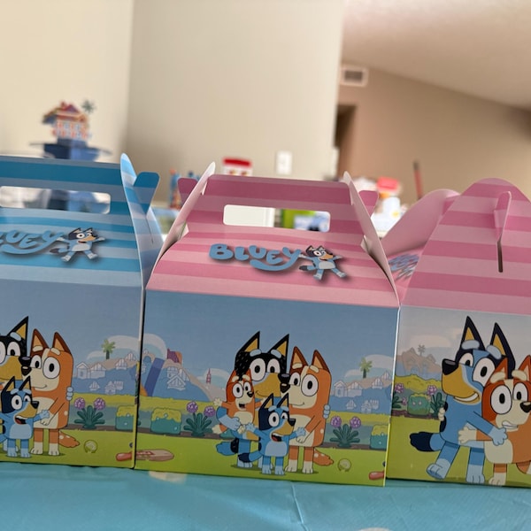 Blue Themed Party Favor Box | Blue or Pink Options - Etsy