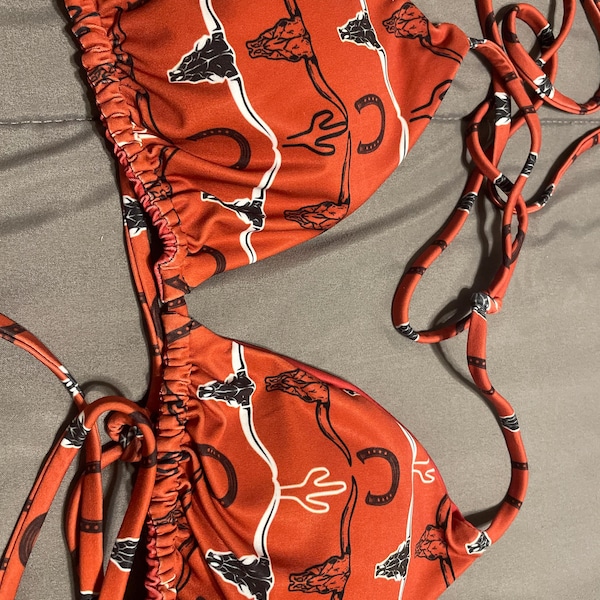 Whale Shark Recycled String Bikini Set, Ocean Pattern Bathing Suit ...