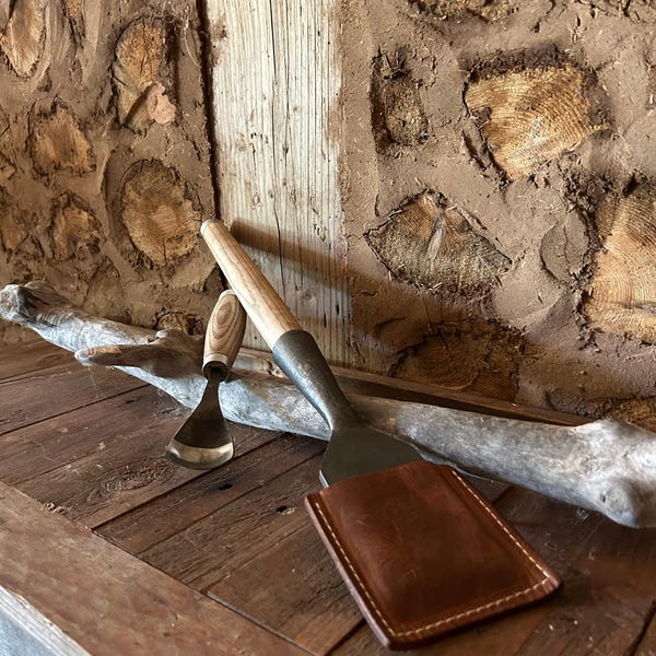 Timber Slick Chisel for Woodworking. Sharp Carbon Steel Blade, Ash Wood ...