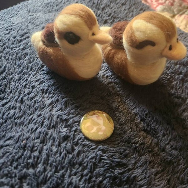 Needle Felted Closed-eyes Baby Turtle Duck Sculpture - Small Turtle ...