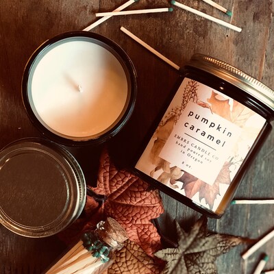 Fall Candle Label Template, Printable Handmade Soy Candle Autumn ...