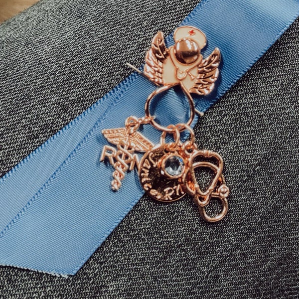 Rose Gold Stethoscope Nurse Angel Pin RN Pin Nurse Pinning Ceremony ...