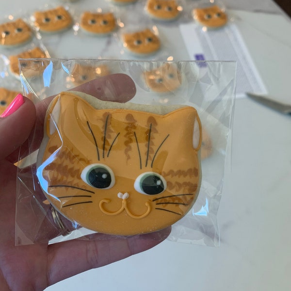 Cat Face Sugar Cookies (1 Dozen) - Etsy