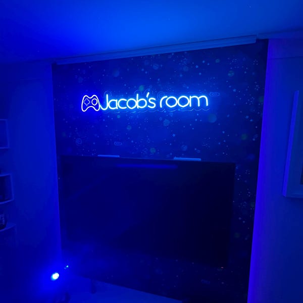 Gamer Neon Sign Custom, Game Room Decor, Personalized Gamer Tag Sign ...