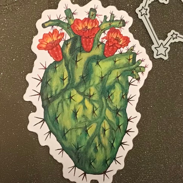 Corazon Nopal Sticker (4" X 4") - Etsy