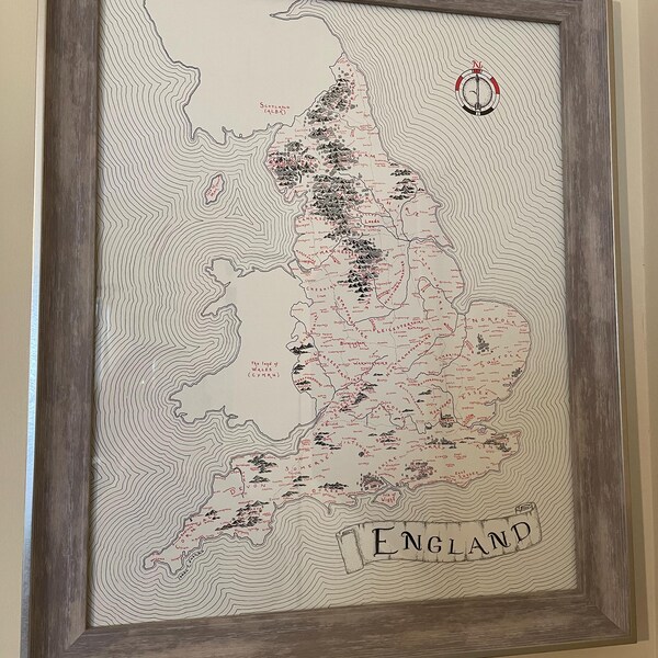 Ohio Map Hand Drawn Fantasy Map for Home Decor - Etsy