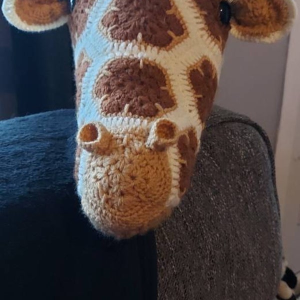 Gerald the African Flower Crochet Giraffe Head, PDF Pattern Only ...