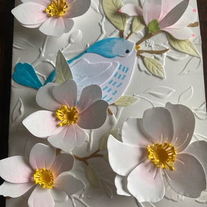 Hand Made: 3D Flower Happy Birthday Any Occasions Greeting Card Gift ...