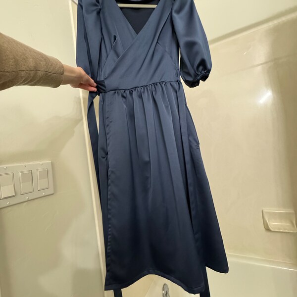 Aphrodite Midi Dress | Wrap Dress Digital Sewing Pattern in English | US Size 0-20 | Puff Sleeve ...