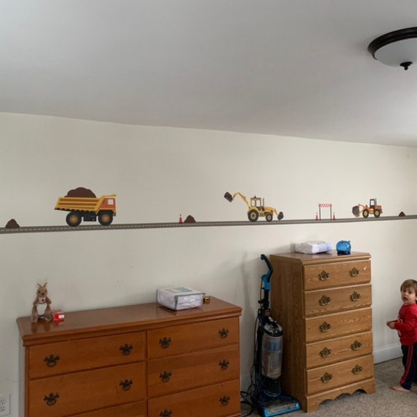 Construction Wall Decals 4 Construction Vehicle Wall Stickers W ...