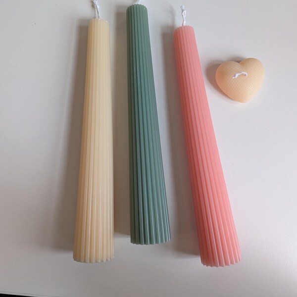 Unique Curved Soy Candle, Sculptural Soy Candle, Set of Soy Organic ...