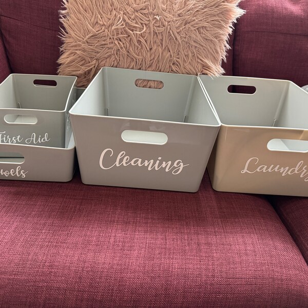 Personalised Storage Boxes, Cleaning Cupboard Organisation, Cleaning ...