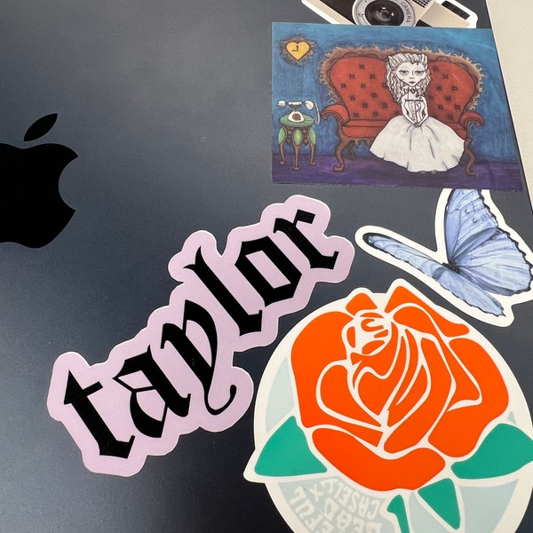 Custom Retro Name Stickers, Retro Bachelorette Party Name Sticker ...