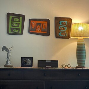 Mid-century Welcome Sign Retro Wood Sign MCM Googie Atomic Art Mid ...