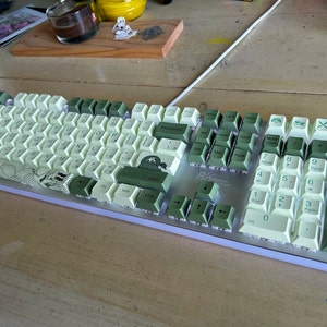 White Graffiti Keycaps Set, Mechanical Keyboard Keycaps Set, XDA PBT ...