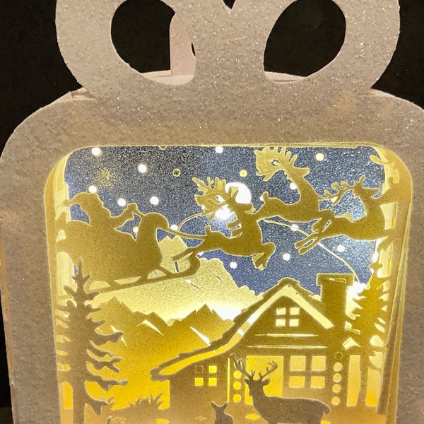 Pack 4 Paper Lantern Gift Box SVG Template for Cricut Projects - DIY ...