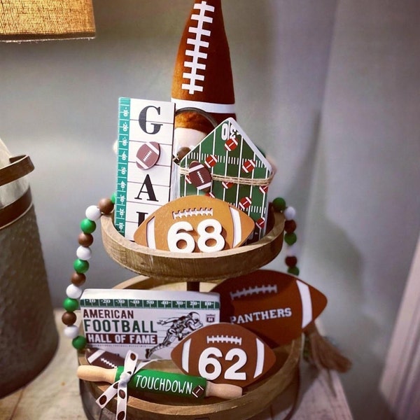Football Themed Set - Football Decor - Tier Tray Decor - Bundle - 5 ...