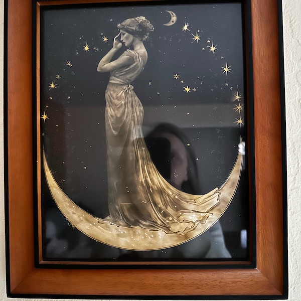 Moon Goddess Decor, Vintage Moon Women, Silver Lunar Goddess, Women ...