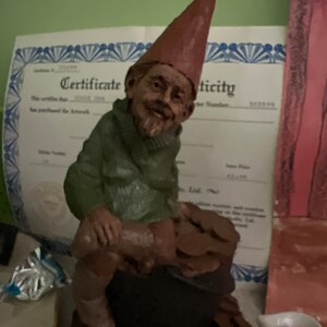 Tom Clark Gnome JASON Figurine Shelf Sitter 5 Color Blind Painter Vtg ...