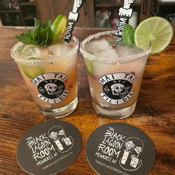 HALA KAHIKI 14 Oz Full Color Zombie Cocktail Glass! Classic Chicago ...