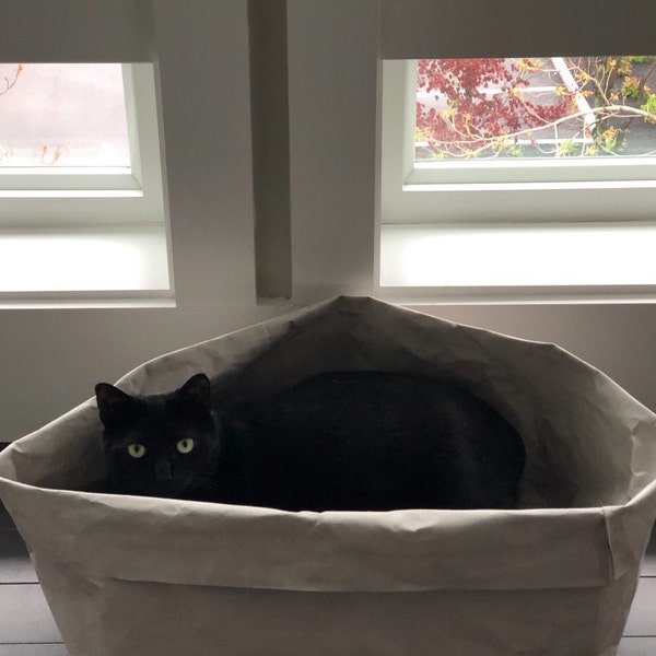 Cat Bed | Made From Washable Paper | Cat Box | Cat Cave | Pet Box | Pet ...