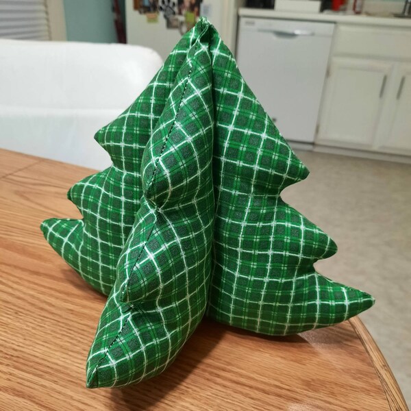 Stuffed Fabric Christmas Tree - Red, White & Green Trees - Etsy
