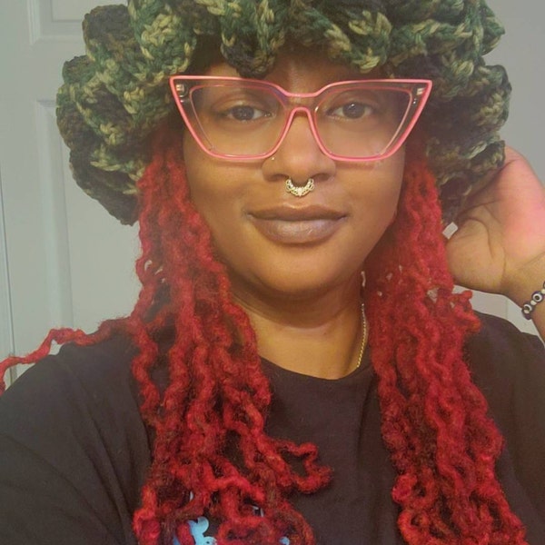 Handcrafted Crochet Ruffle Ruffle Hat- Rastafarian-themed - Etsy