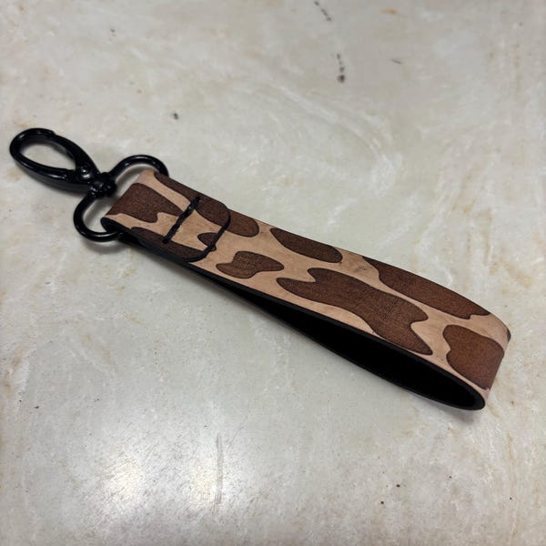 Leather Keychain Template: Key Fob Pattern (PDF, SVG, DXF) - Etsy