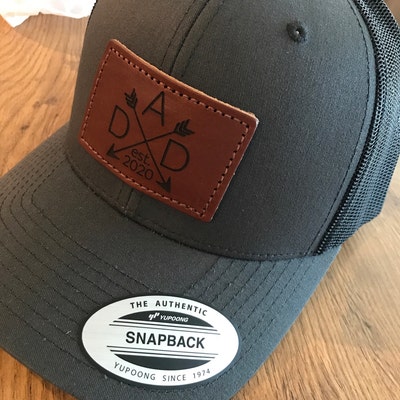 Custom DAD Leather Patch Hat Fathers Day Hat - Etsy