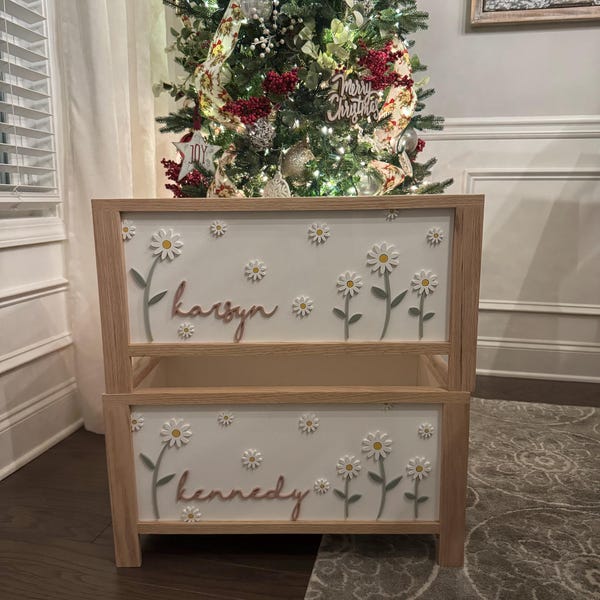 Blooming Cacti Toy Chest With Name - Toy Storage - Nursery Decor - 1st ...