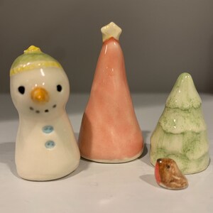 House Bud Vase With a Robin or Blue Tit Bird & Musical Notes Small Hand ...