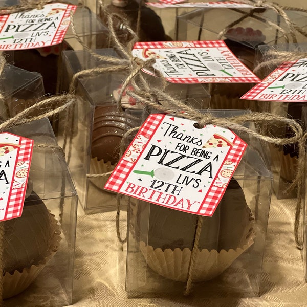 Personalized Pizza Party Favor Tags. Thanks for Being A Pizza My ...