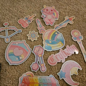 Magical Girl Fantasy Sticker Pack Cute Magical Laptop Stickers Cute ...