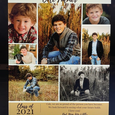 Full Page Yearbook Ad Template Photo Collage Senior Graduation, Edit ...