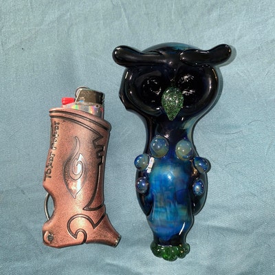 Owl Double Bowl Galaxy Pipe - Etsy