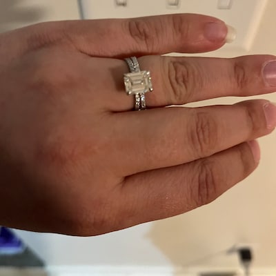 3CT Radiant Cut Moissanite Engagement Ring Radiant Moissanite - Etsy