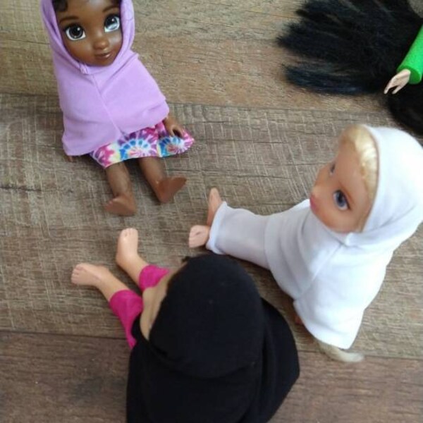 White Hijab Abaya Ihram Burqa Niqab Hajj Doll Outfit--comes With Prayer ...